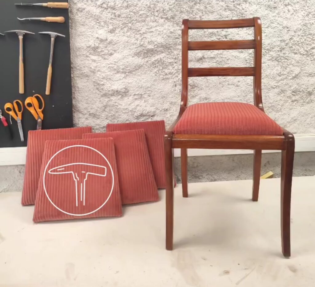 How to upholster a drop-in seat chair - Thegirlwithahammer.com
